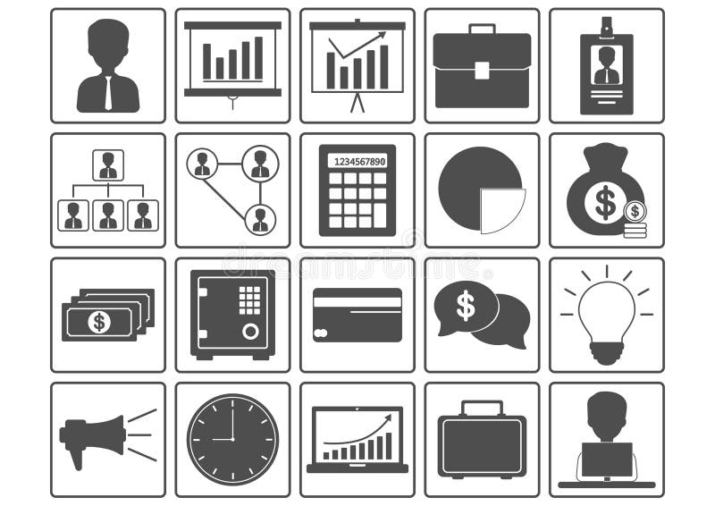 Business Icons Collection. Vector Illustration Decorative Design Stock ...