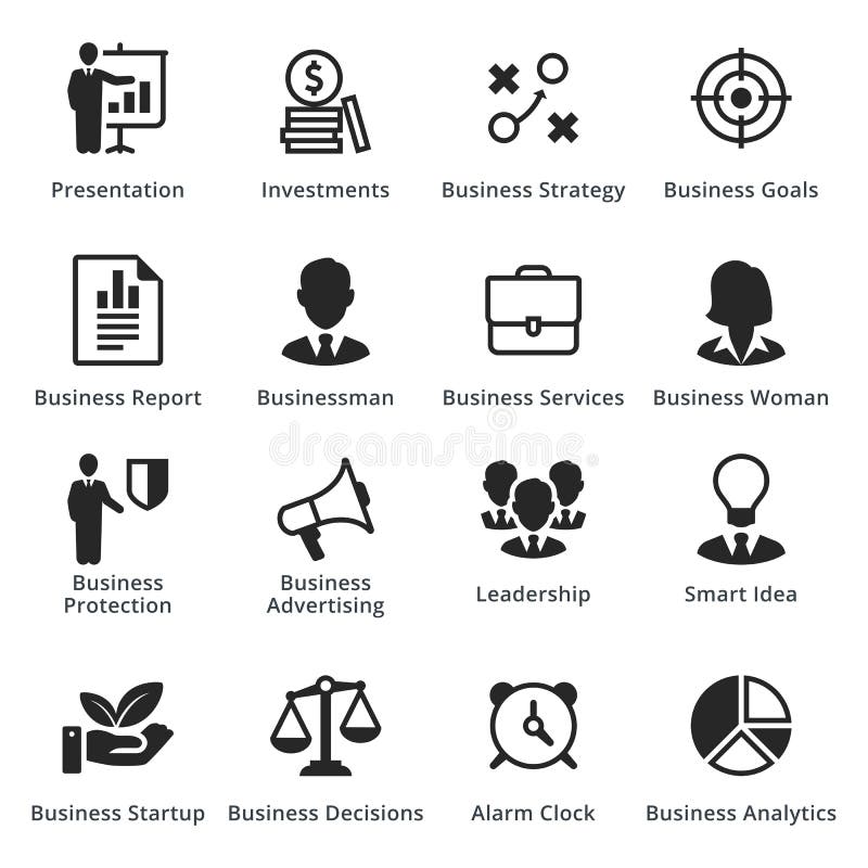 Office Icons Retro Revival Collection - Set 1 Stock Vector ...