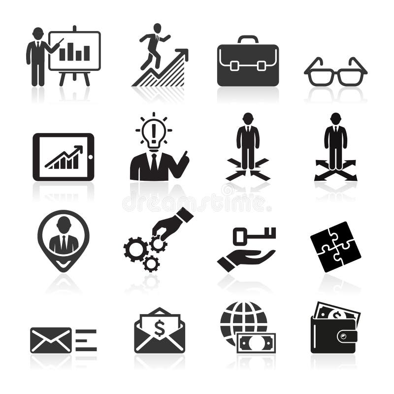 Business Icons, Management and Human Resources. Stock Vector ...