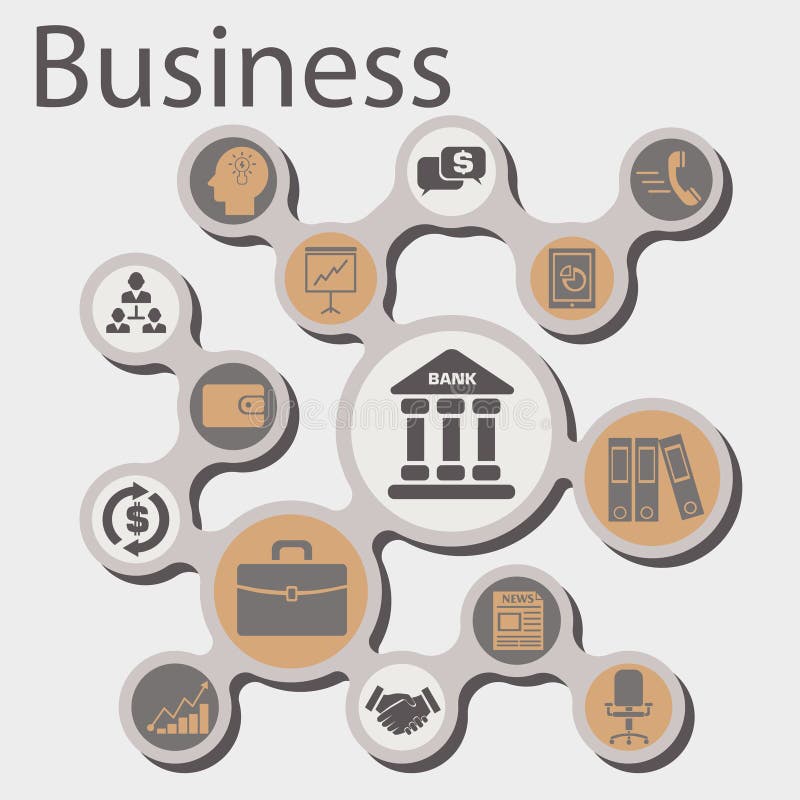 Business Icons Minimal Design. Business Stock Vector - Illustration of ...