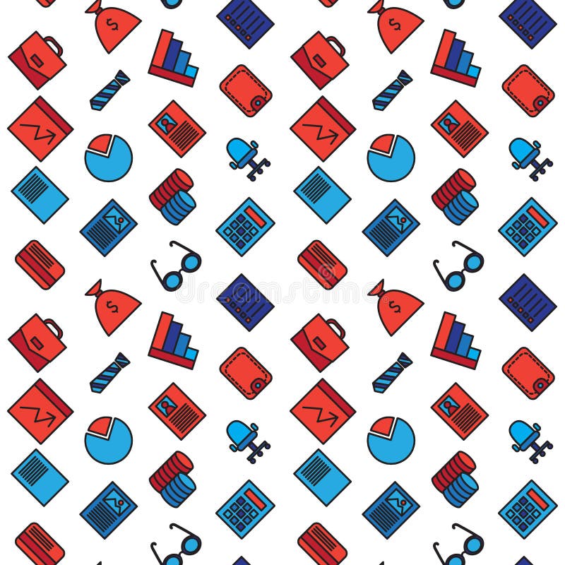 Business Icons Seamless Pattern Stock Vector - Illustration of finance ...