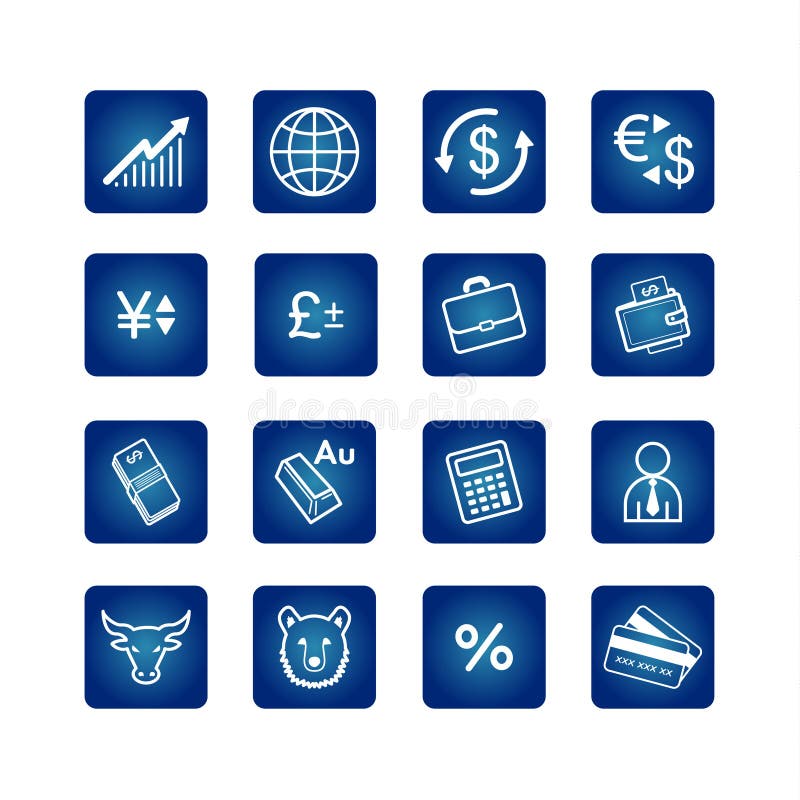 Red business icons stock vector. Illustration of computer - 2631050