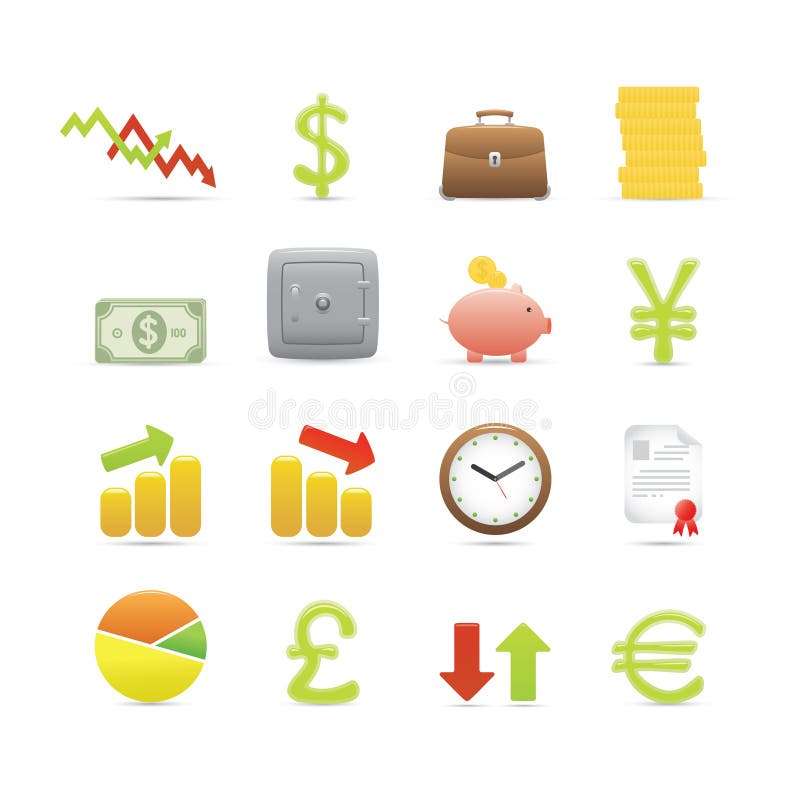 Business Icons Set stock vector. Illustration of icon - 23328307