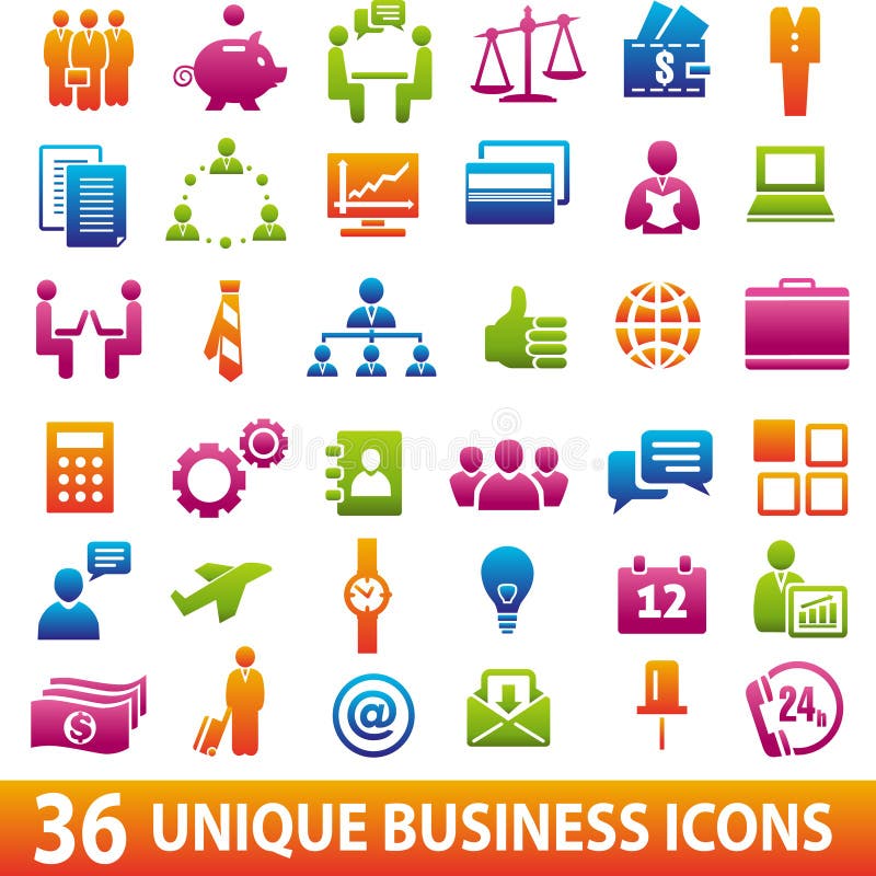 Business Icons Red stock vector. Illustration of meeting - 63019166