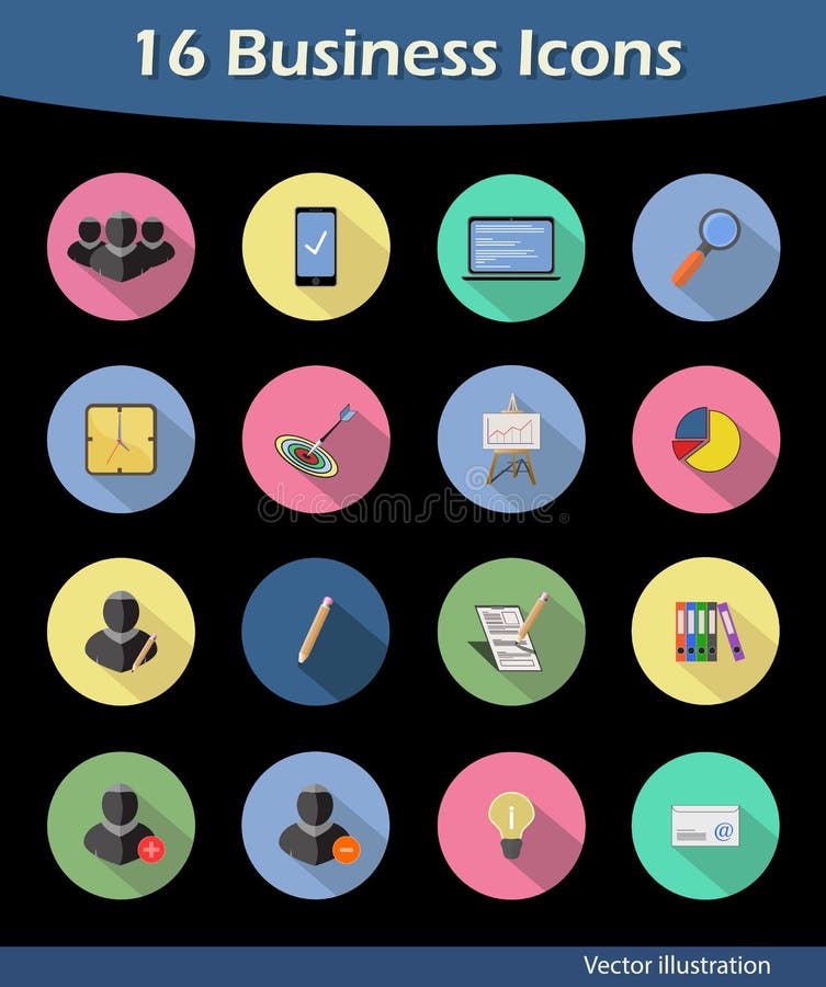 16 Business icons stock illustration. Illustration of business - 48939598