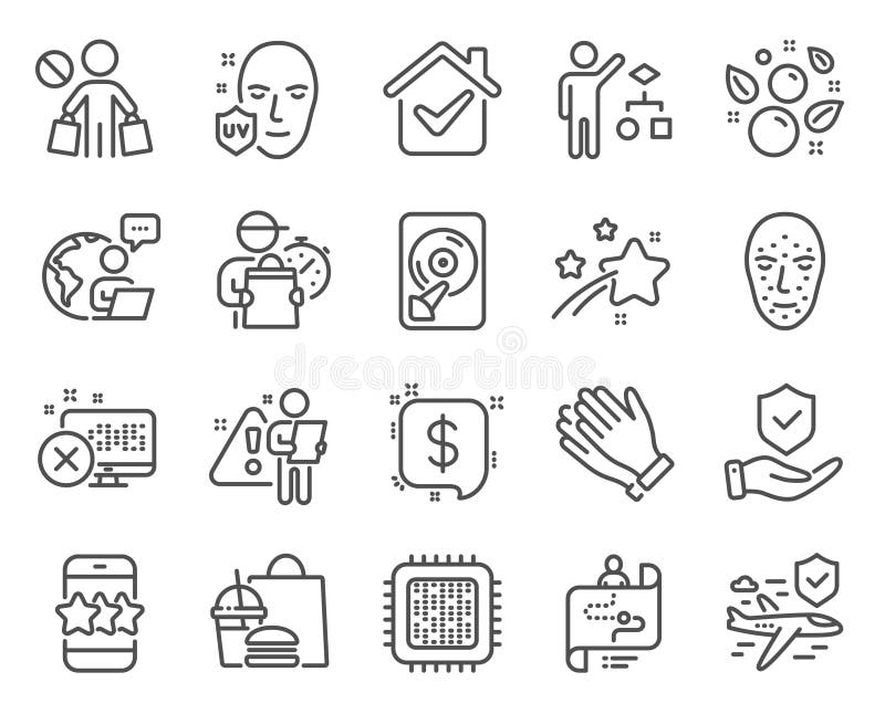 Business Icons Set. Included Icon As Payment Message, Algorithm, Cpu ...