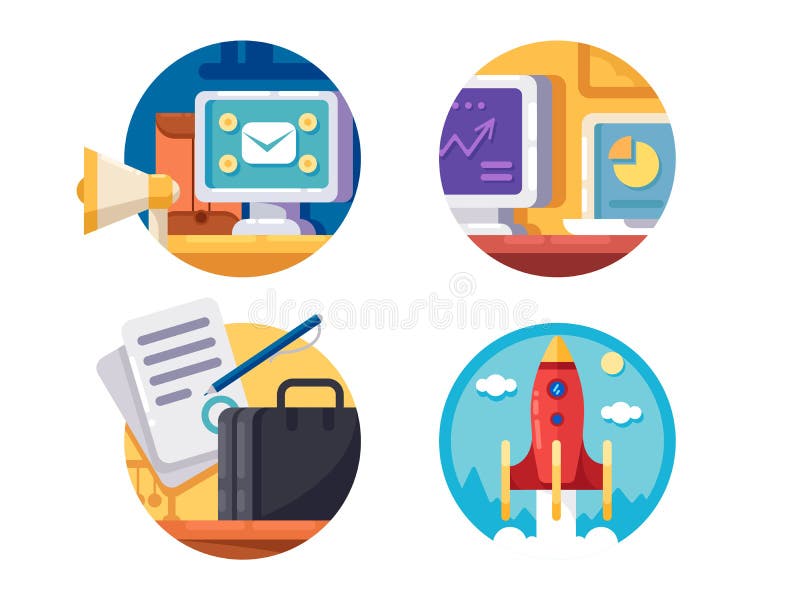 Creating Business or Creative Project Stock Vector - Illustration of ...