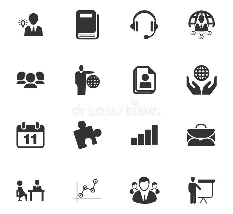 Business icons set stock vector. Illustration of business - 79812967