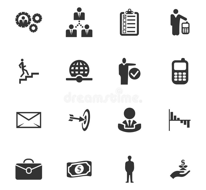 Business icons set stock vector. Illustration of book - 79812974