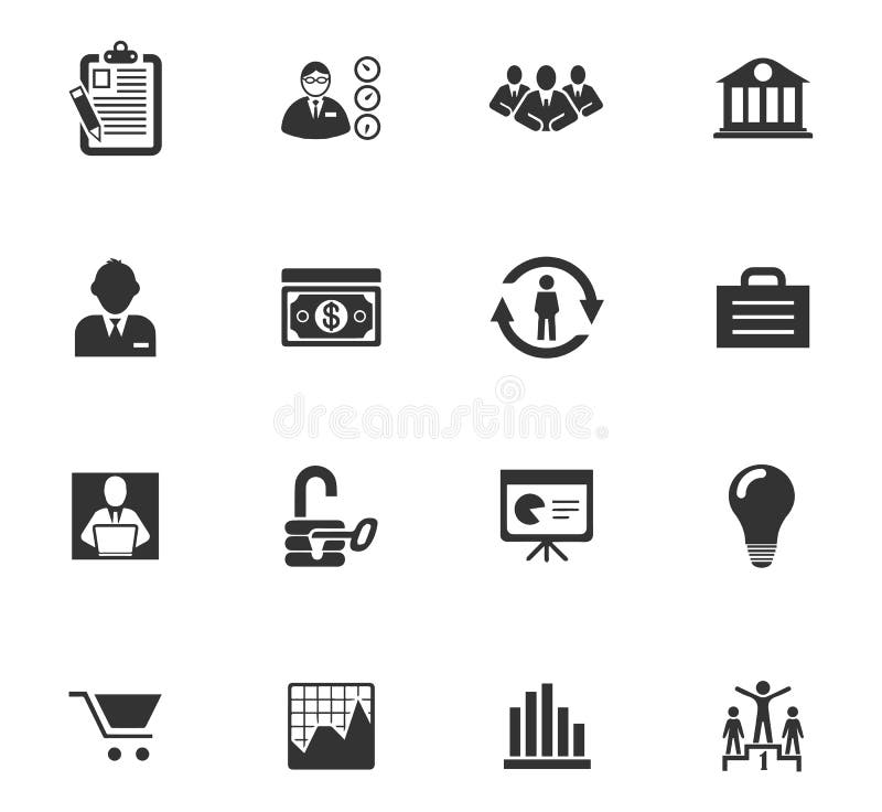 Business icons set stock vector. Illustration of business - 79814140