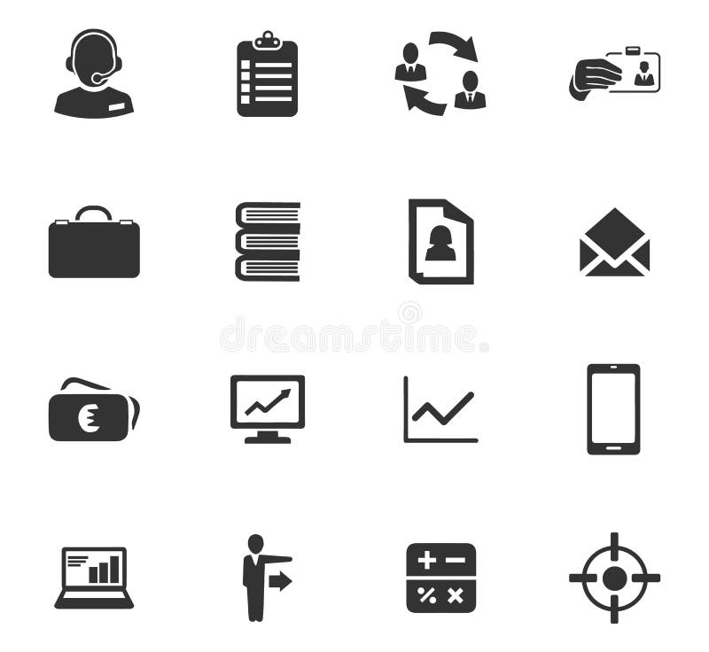 Business icons set stock vector. Illustration of computer - 80815514