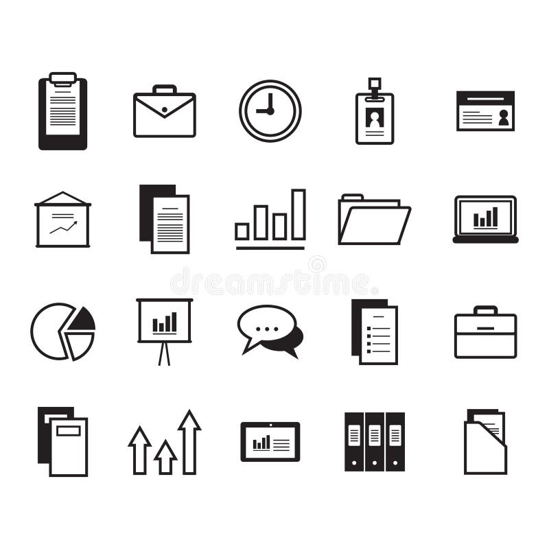 Business Icons. Vector Illustration Decorative Background Design Stock ...