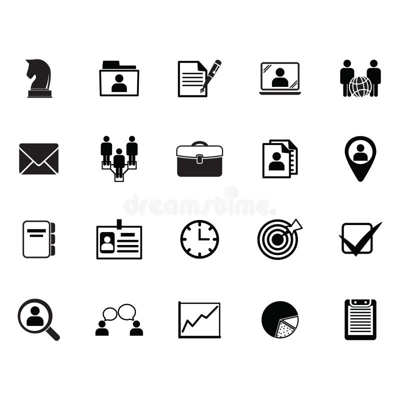 Business Icons. Vector Illustration Decorative Background Design Stock ...