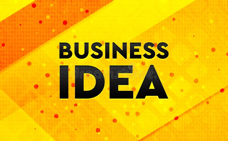 Business Idea Abstract Digital Banner Yellow Background Stock ...
