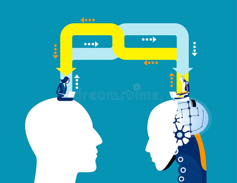 Technology in Exchange for Money. Concept Business Vector Illustration Stock Vector ...