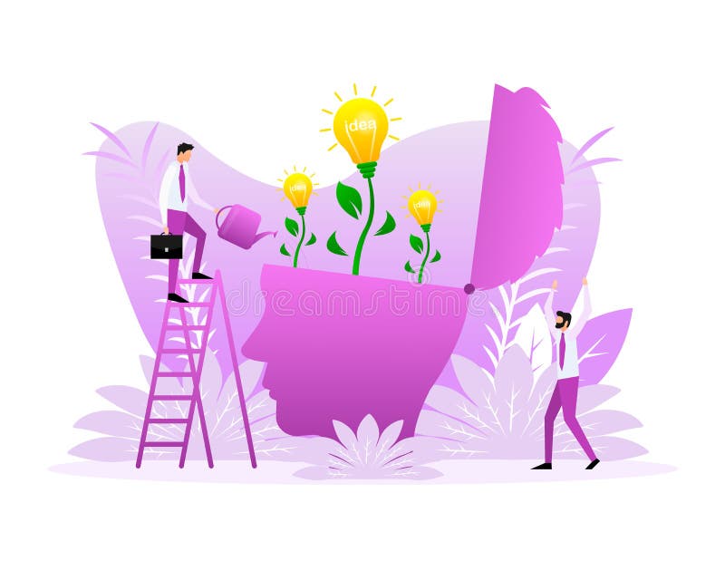 Business Idea, Idea Creative, Finding Solution. Vector Illustration ...