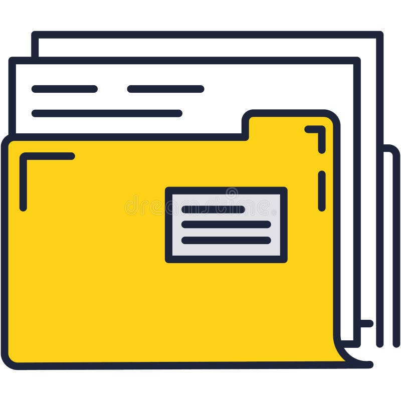 Business Idea Folder Icon Vector File Archive Stock Vector ...