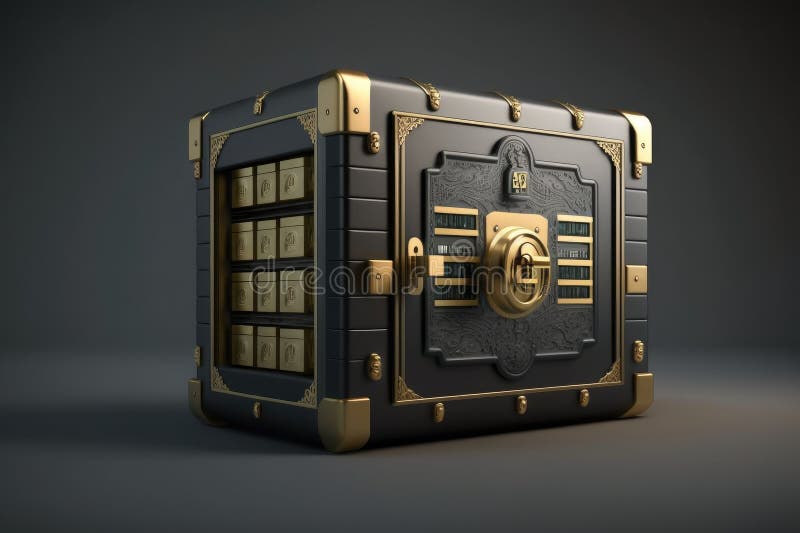 Business Idea in Form of Safe Deposit Box with Secure Lock Stock ...
