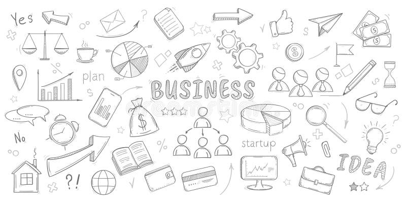 Business Idea. Plan Drawings Business. Startup Concept. Goal ...