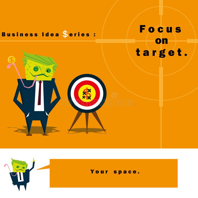 Business Idea Series Focus on Target Stock Vector - Illustration of ...