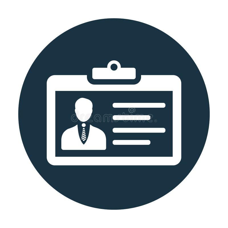 Business Identity Card Icon, User, Office Id Card Design Stock Vector ...