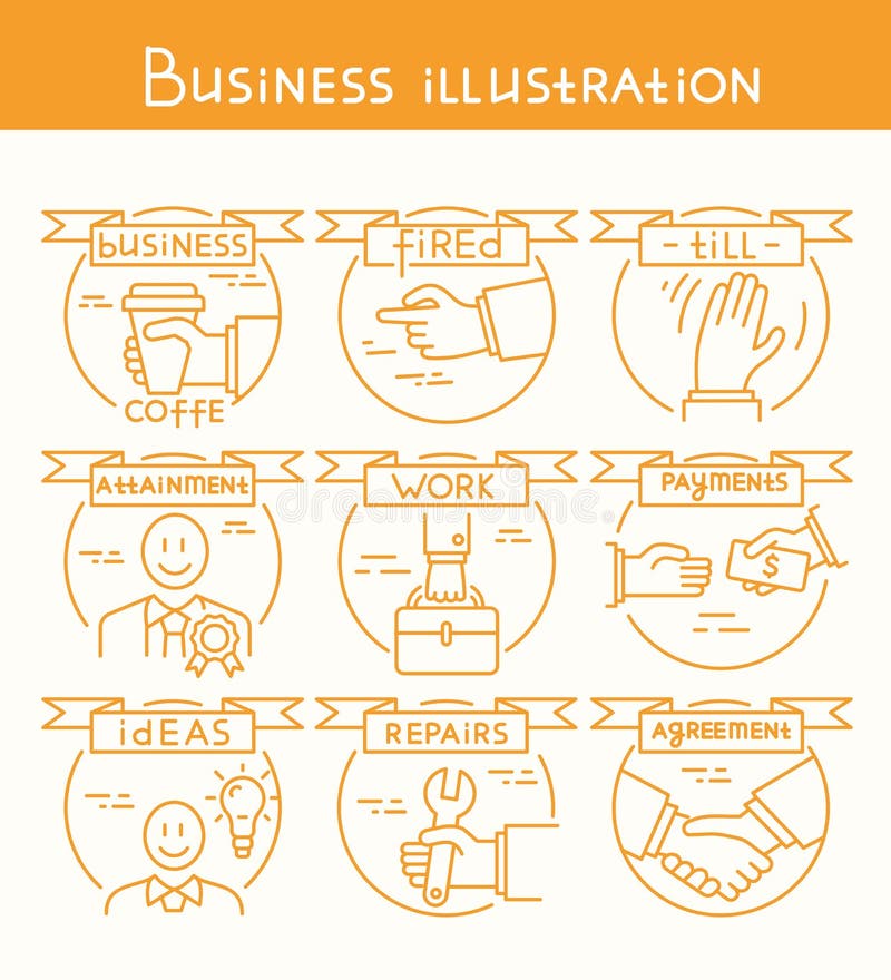 Business illustration stock vector. Illustration of infographics - 77924089
