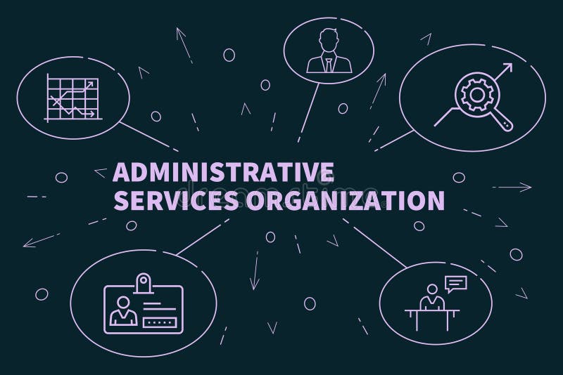 Business Illustration Showing the Concept of Administrative Services ... Business Illustration Showing the Concept of Administrative Services ...
