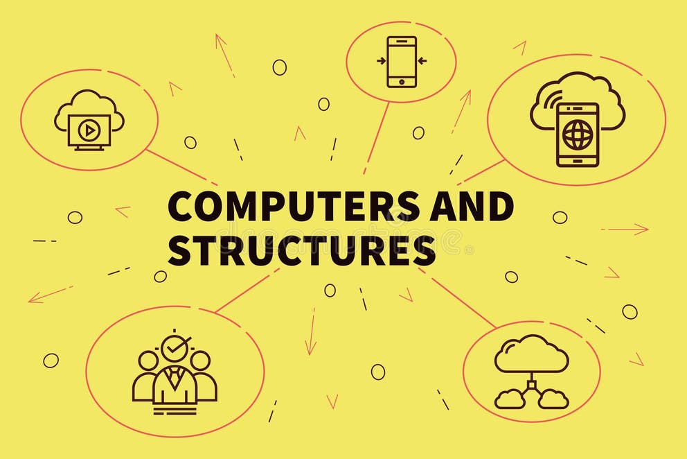 Business Illustration Showing the Concept of Computers and Structures ...