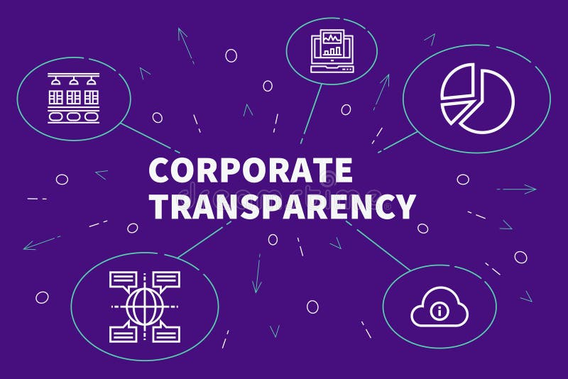 Business Illustration Showing the Concept of Corporate Transparency ...