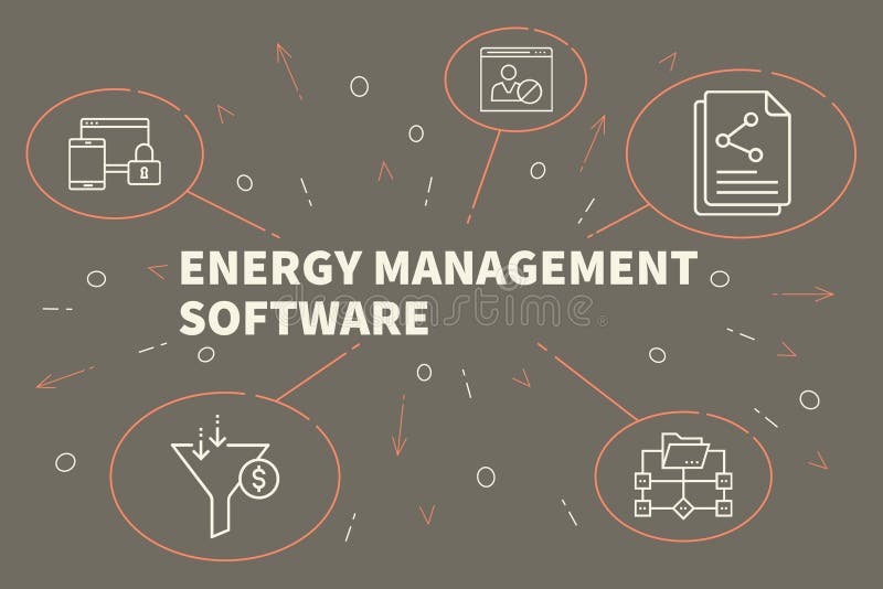 Business Illustration Showing the Concept of Energy Management S Stock ...