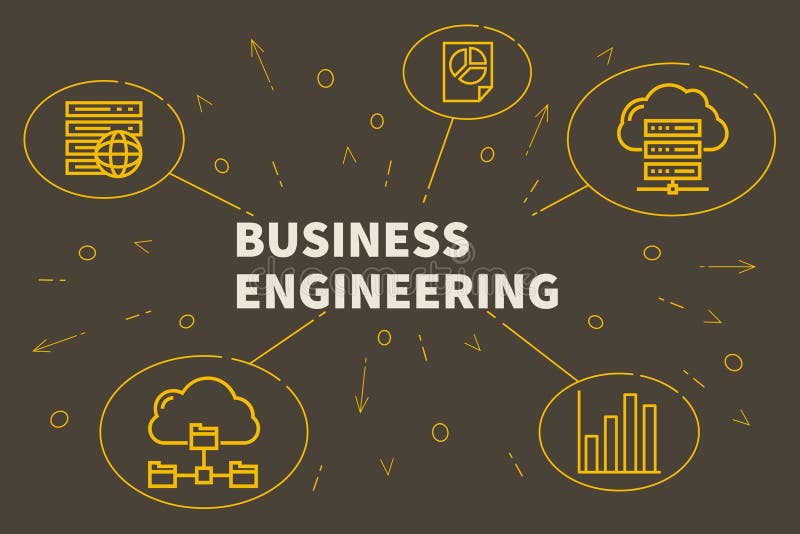 Business Illustration Showing the Concept of Business Engineering Stock ...