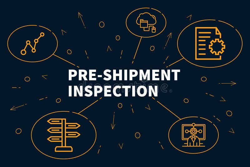 Business Illustration Showing the Concept of Pre-shipment Inspection ...
