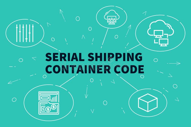 Business Illustration Showing the Concept of Serial Shipping Con Stock ...