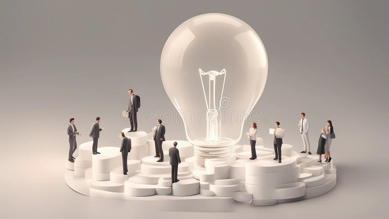 Business Illustration. Small People Characters Develop Creative ...