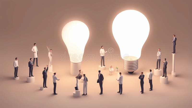 Business Illustration. Small People Characters Develop Creative ...