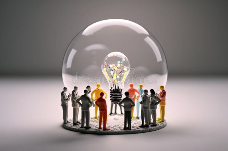 Business Illustration. Small People Characters Develop Creative ...