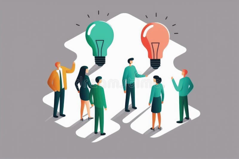 Business Illustration. Small People Characters Develop Creative ...