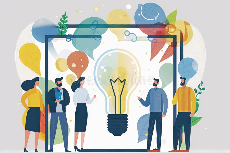 Business Illustration Small People Characters Develop Creative Business ...