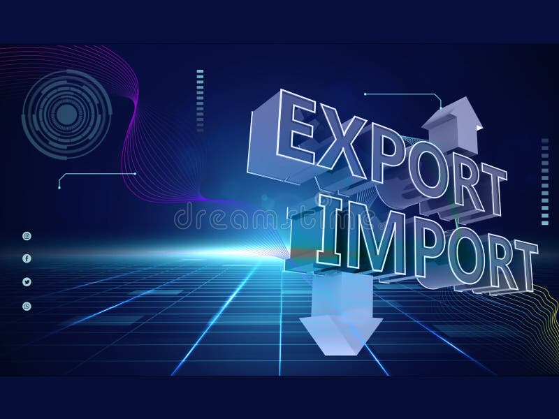 Business and Import or Export Concept Stock Illustration - Illustration ...