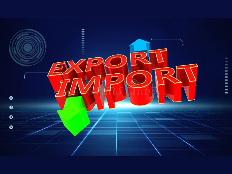 Business and Import or Export Concept Stock Illustration - Illustration ...