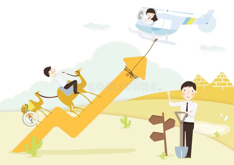 Business Improving Concept. Vector Illustration Decorative Design Stock ...