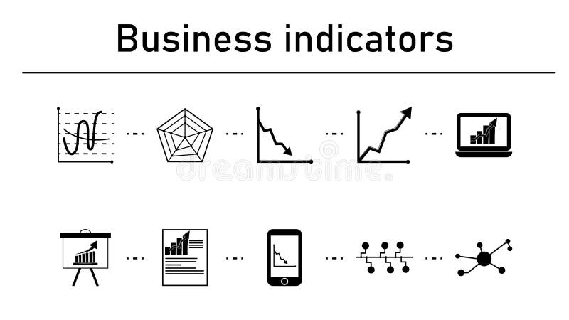Business Indicators Line Icon Concept. Business Indicators Flat Vector ...