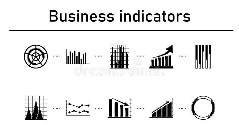 Financial Indicators in Chart Sticker Icon. Element of Color Banking ...