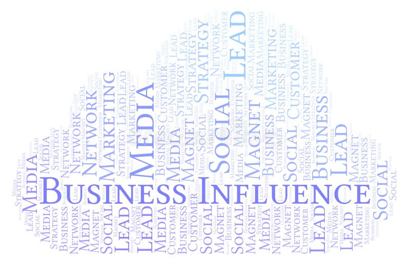 Business Influence Word Cloud Stock Illustration - Illustration of ...