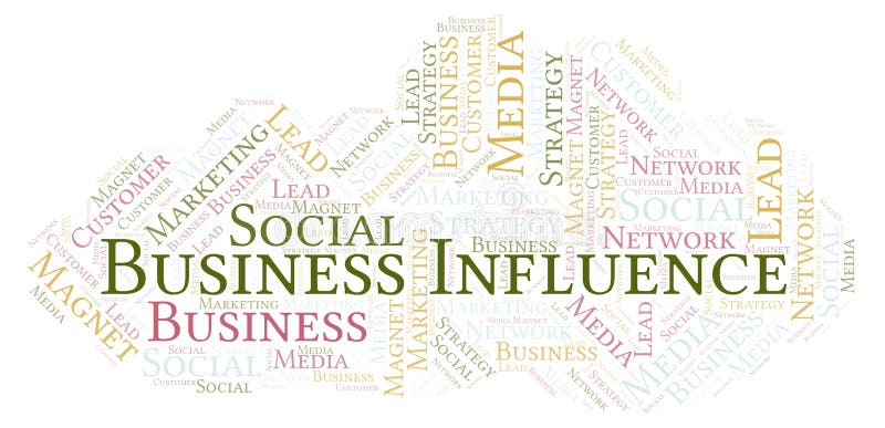 Business Influence Word Cloud Stock Illustration - Illustration of ...
