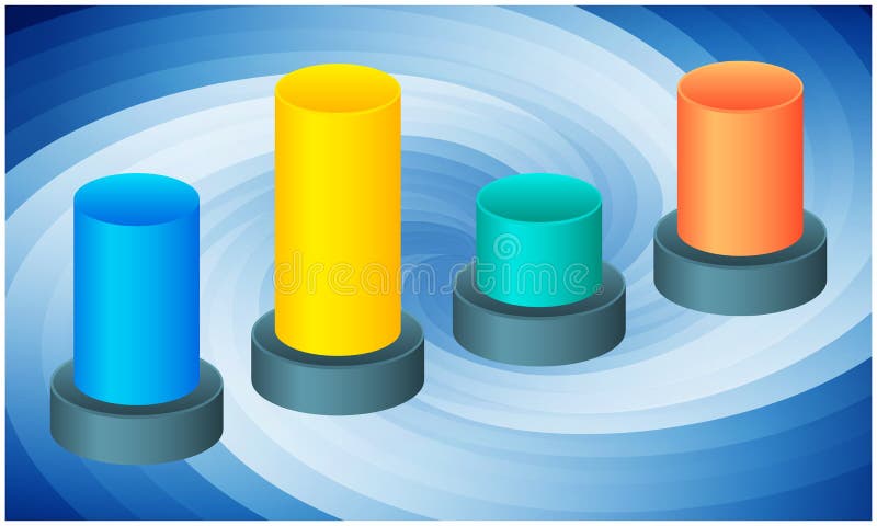 Business Info Graphic Levels on Circular Wave Background Stock Vector ...