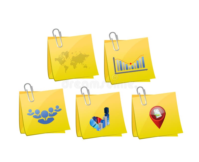 Business Info Graphic Memo Post Stock Illustration - Illustration of ...
