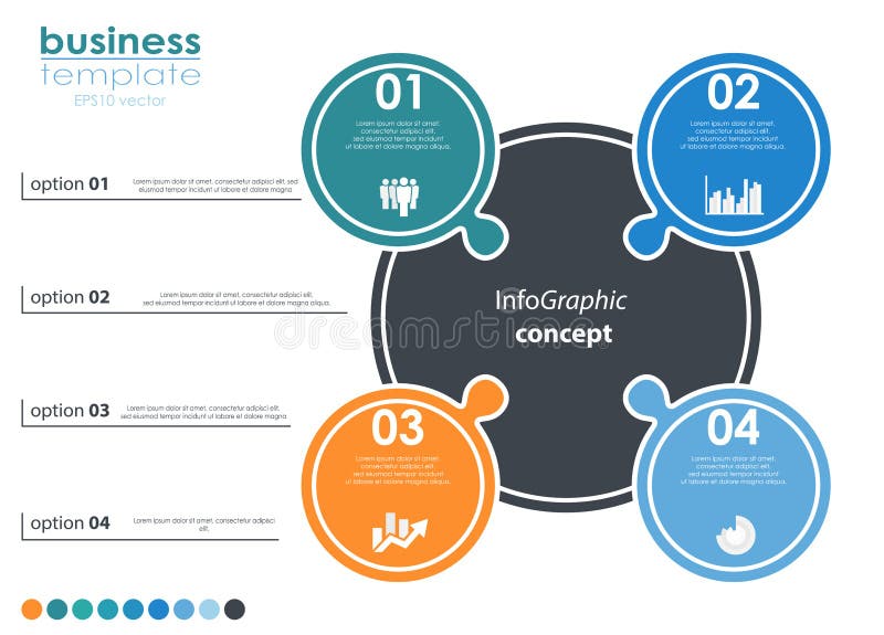 Business Info Graphic Template Stock Vector - Illustration of idea ...