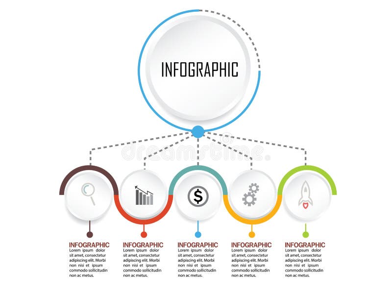 Business Info Graphic Template Vector Illustration Graphic on Stock ...