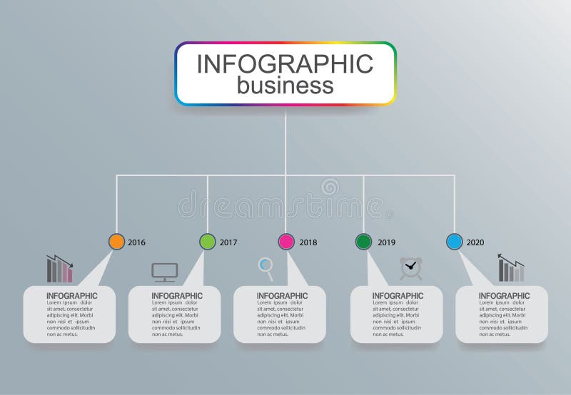 Business Info Graphic Template Vector Illustration Graphic on Stock ...